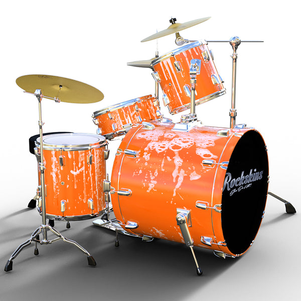 Bubble Bath Orange Drum Wrap – Rockskins