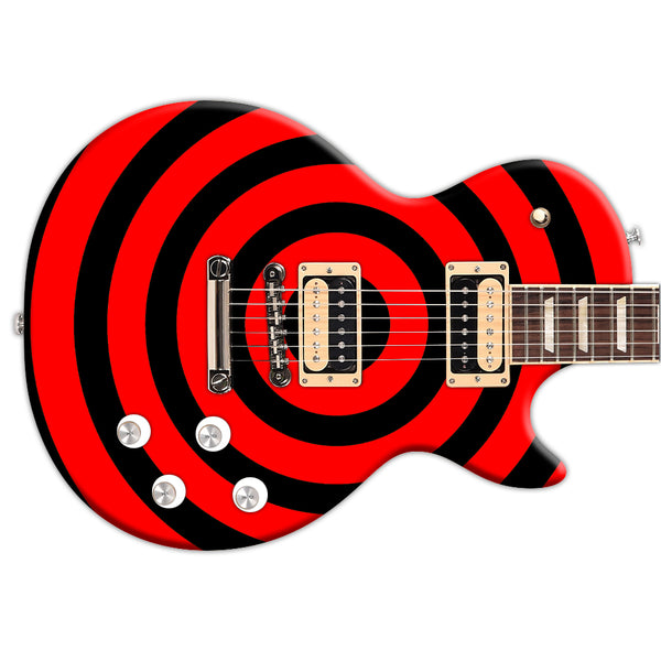 Red & Black Bullseye Guitar Wrap – Rockskins