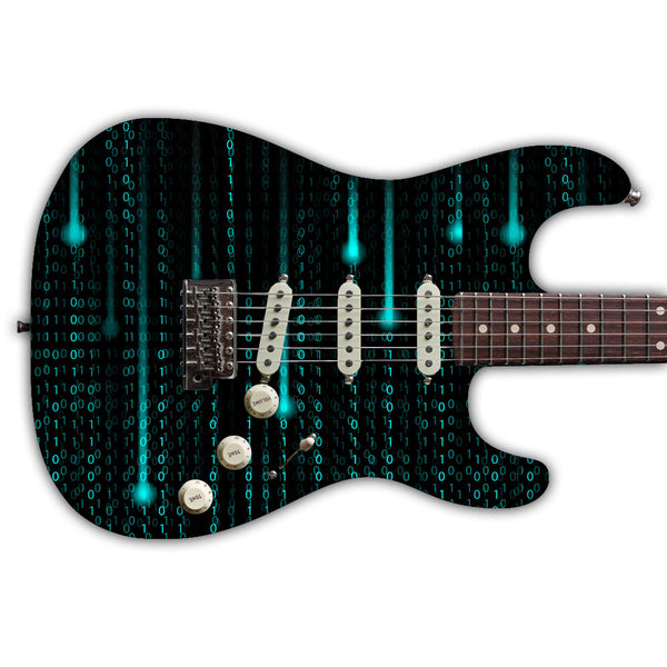 Blue Digital Drip Matrix Guitar Wrap – Rockskins
